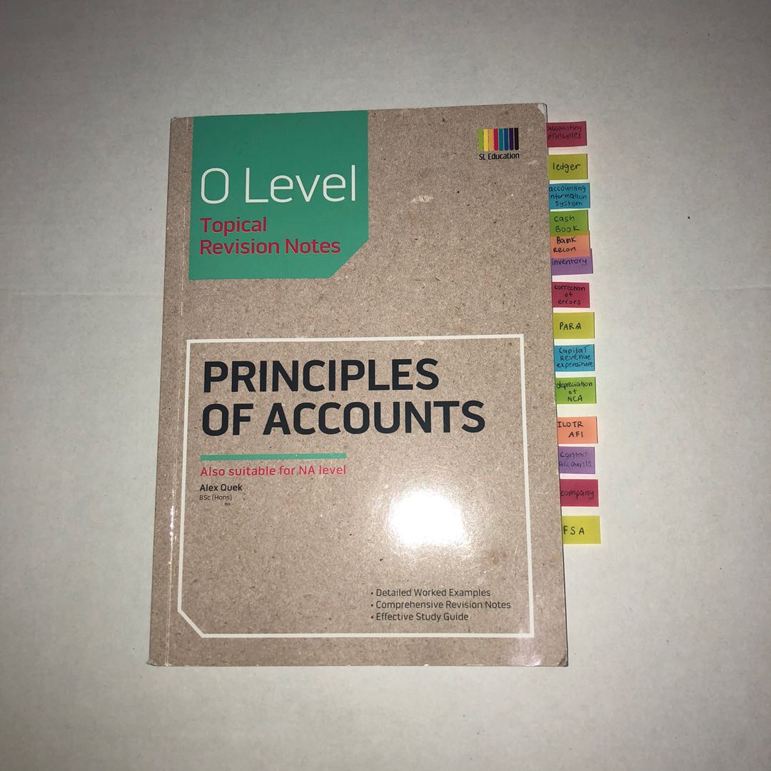 Principles of accounts O level topical revision notes, Hobbies & Toys ...