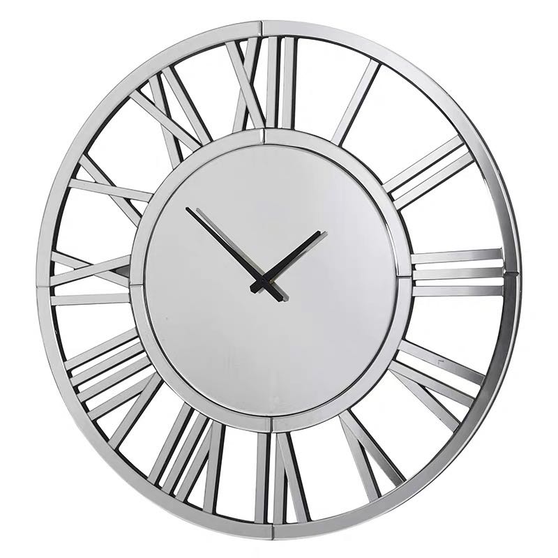 60cm Large Roman Numerals Mirrored Wall Clock
