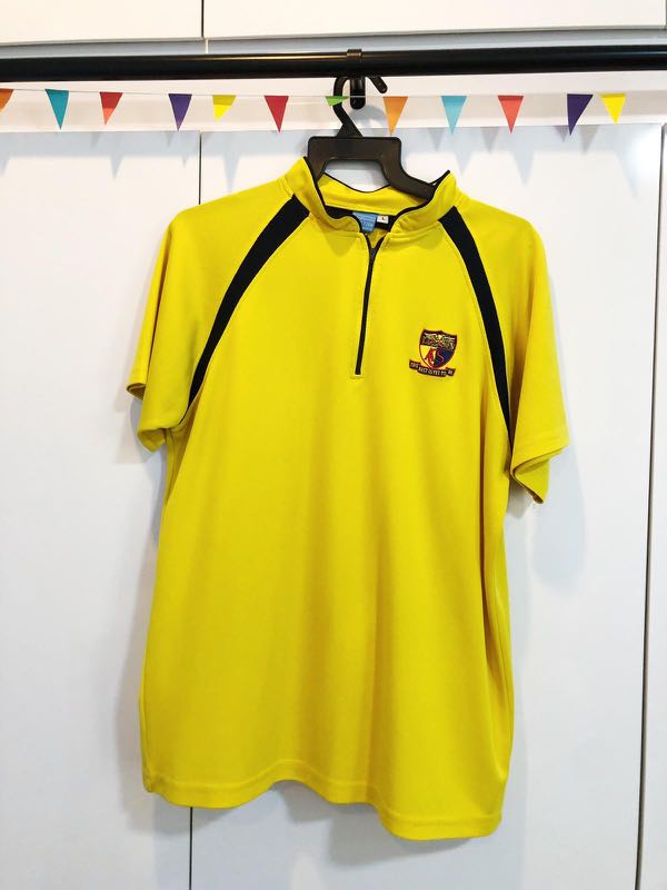 School Uniform ACS Independent Yellow Tee, Everything Else on Carousell