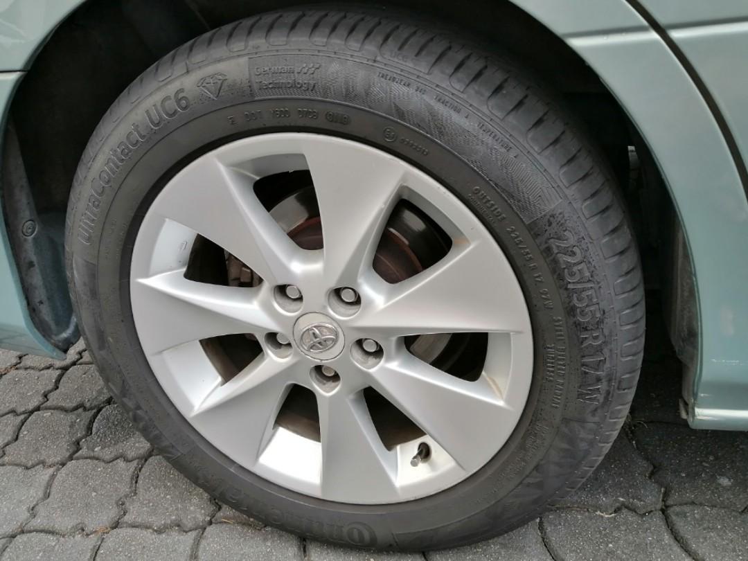 Toyota Alphard vellfire harrier rim and tyre. 17 inch Honda CRV, Auto ...