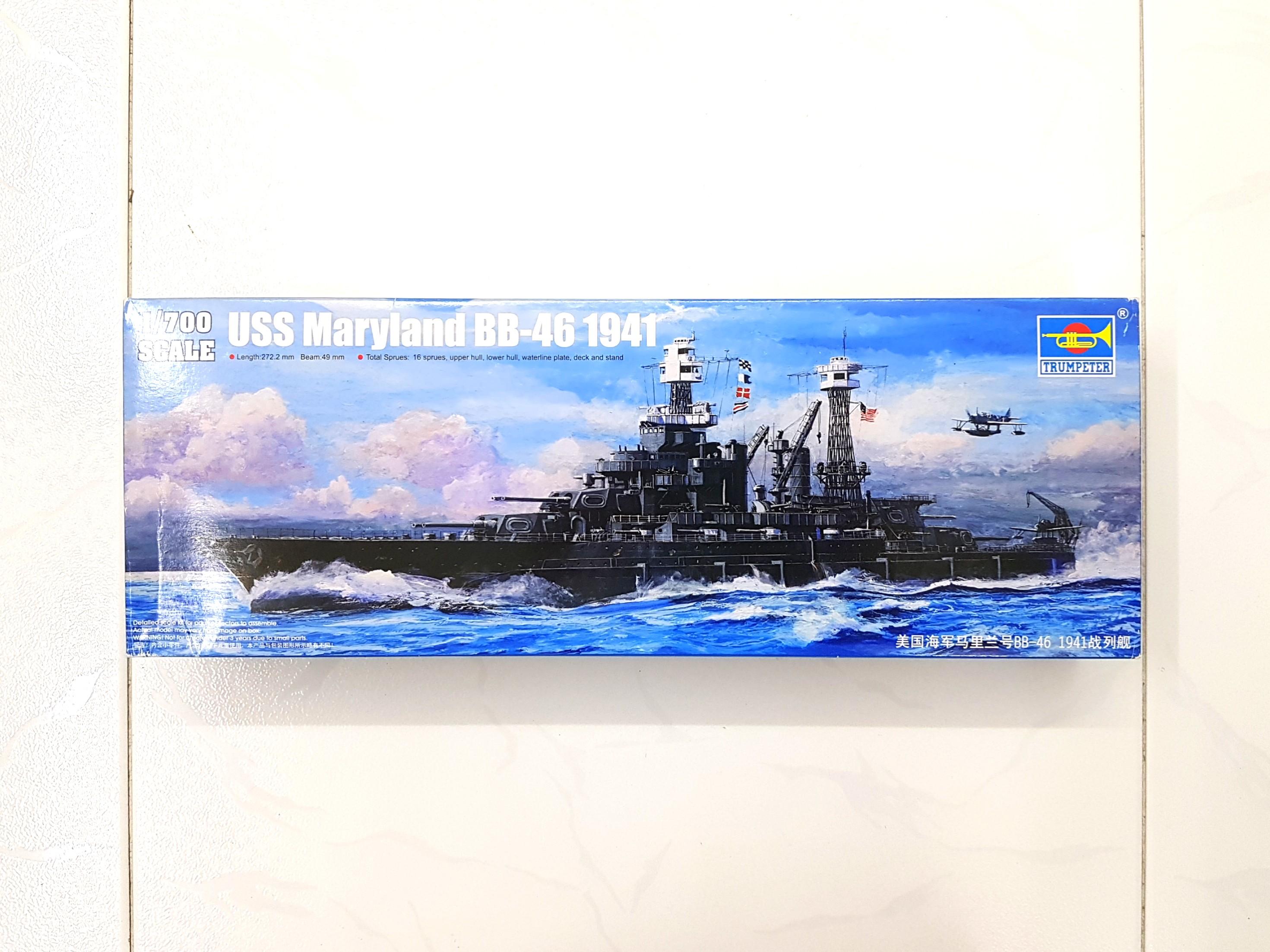 1/700 05769 Trumpeter USS Colorado Class Battleship Maryland BB-46 1941 ...