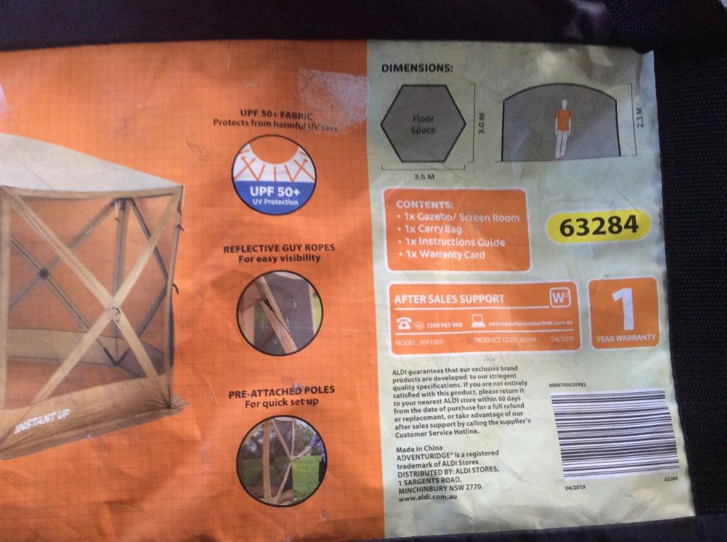 Adventure Ridge Easy Up Flexion Gazebo Tent, Sports Equipment, Other ...
