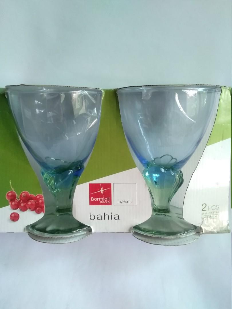 BORMIOLI ROCCO Bahia Footed Glass, Furniture & Home Living, Kitchenware ...