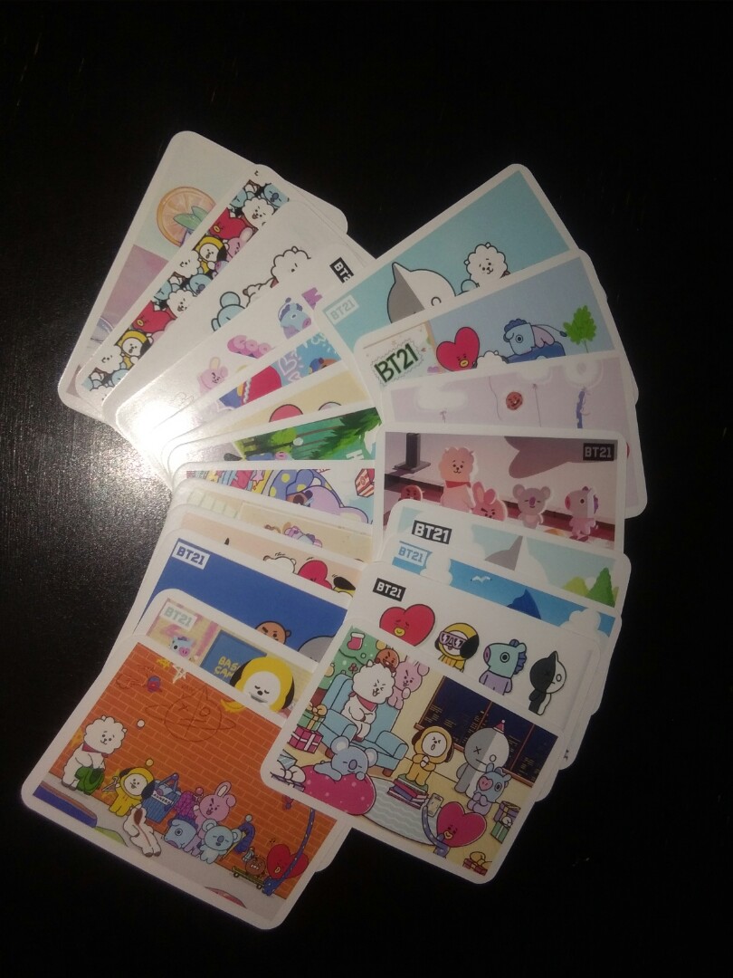 BT21 OFFICIAL PHOTOCARDS, Free Items on Carousell