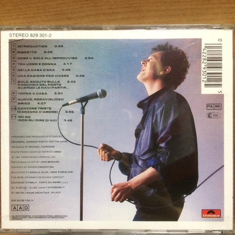 CD Zucchero Fornaciari Rispetto (Germany), 興趣及遊戲, 音樂、樂器 & 配件, 音樂與媒體 ...