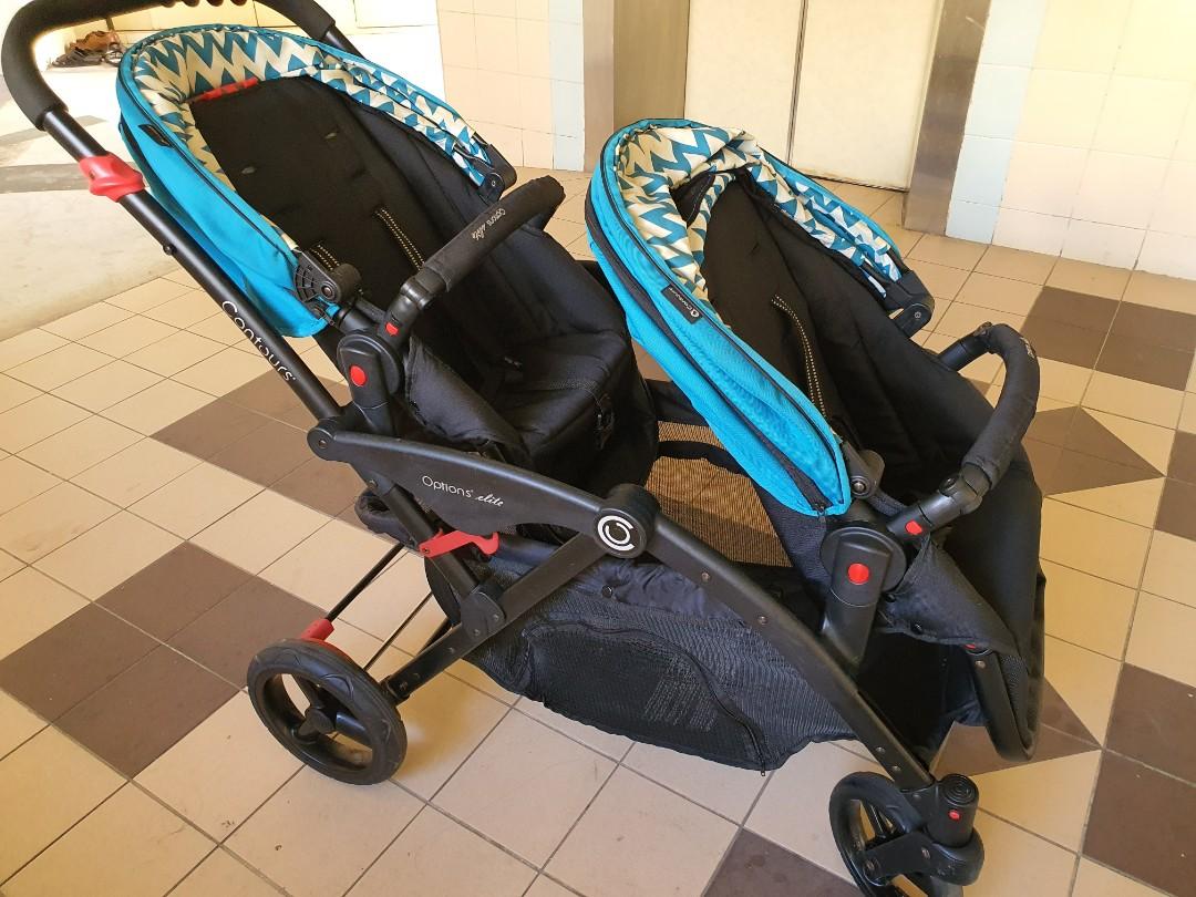 Contours Options Elite Tandem Stroller, Babies & Kids, Going Out ...
