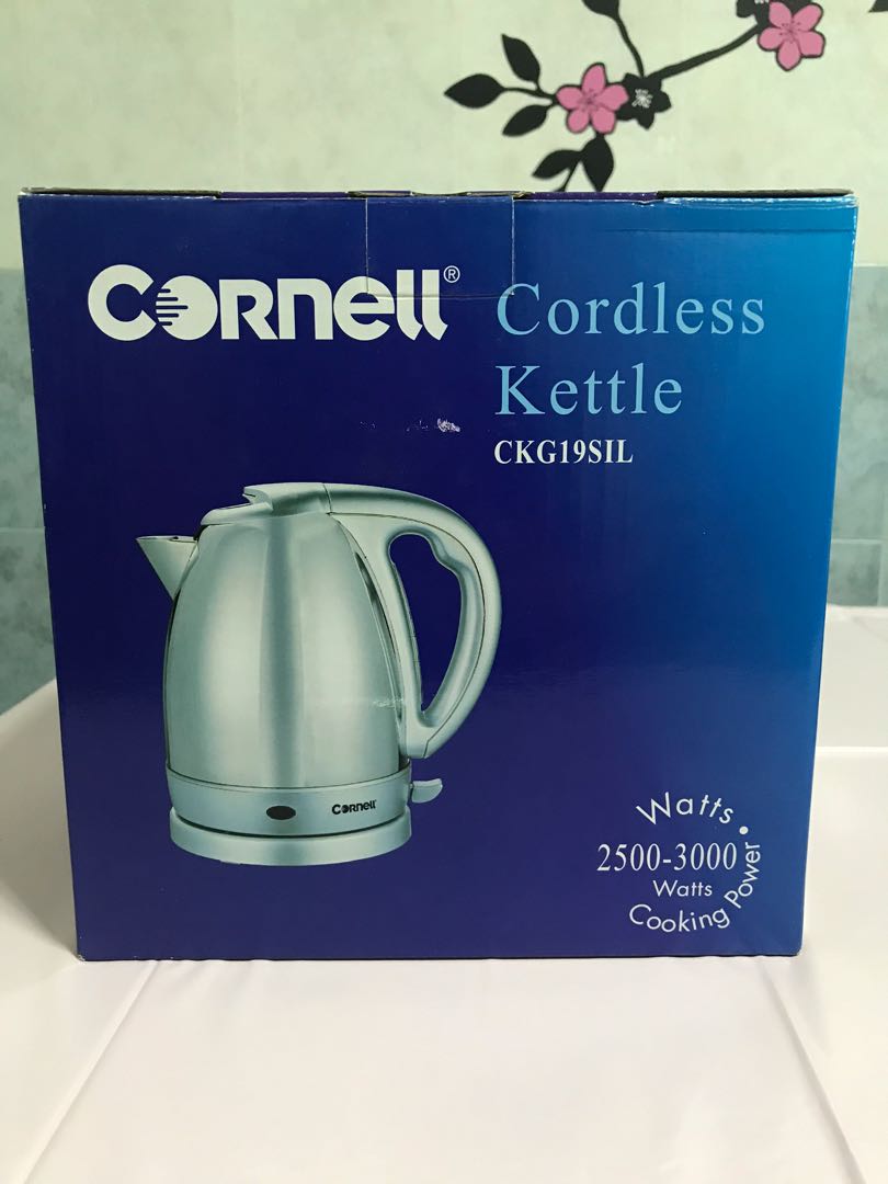 Cornell Cordless Kettle CKG19SIL, TV & Home Appliances, Kitchen ...