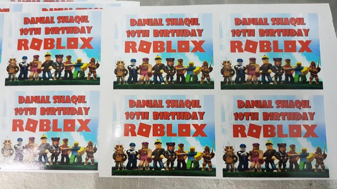 Customized ROBLOX birthday stickers, Hobbies & Toys, Stationery & Craft ...
