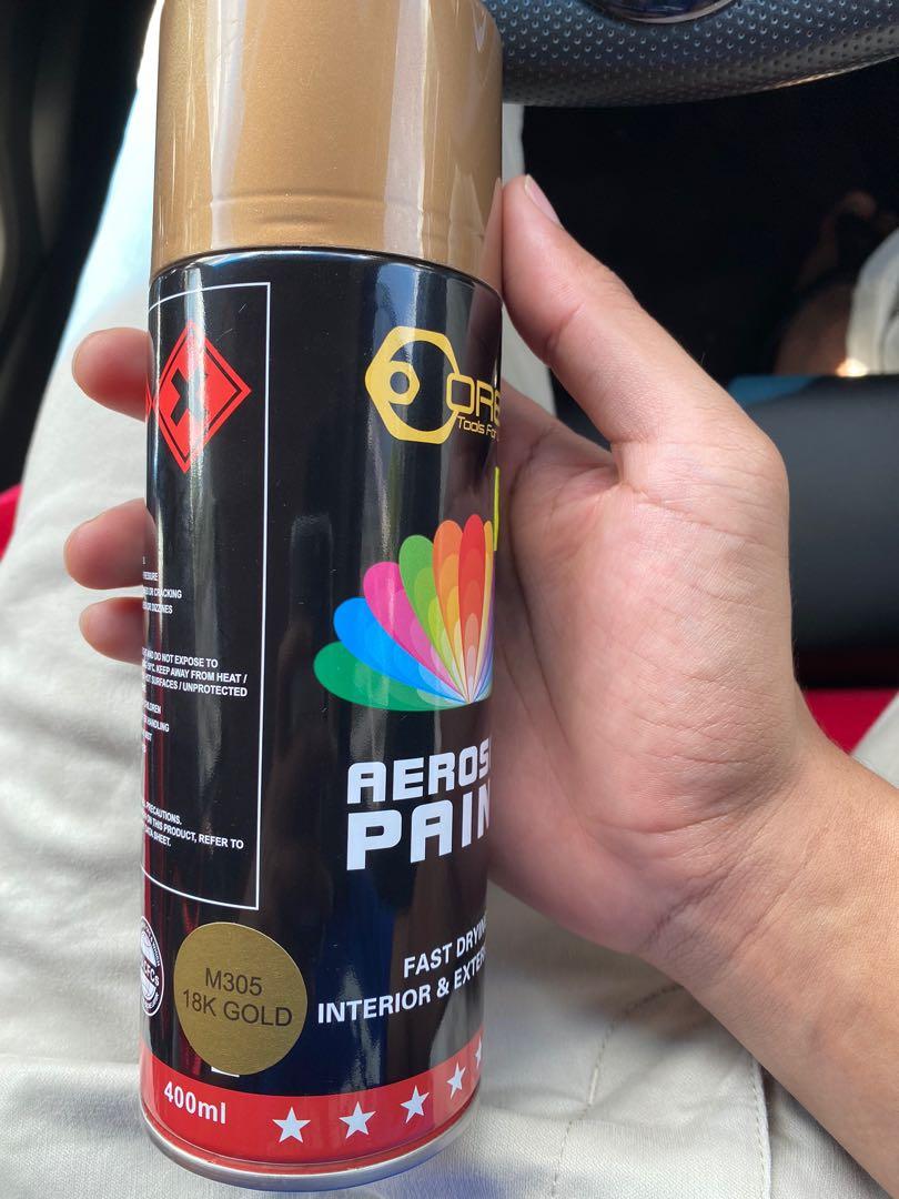 Gold spray can, Furniture & Home Living, Home Improvement ...