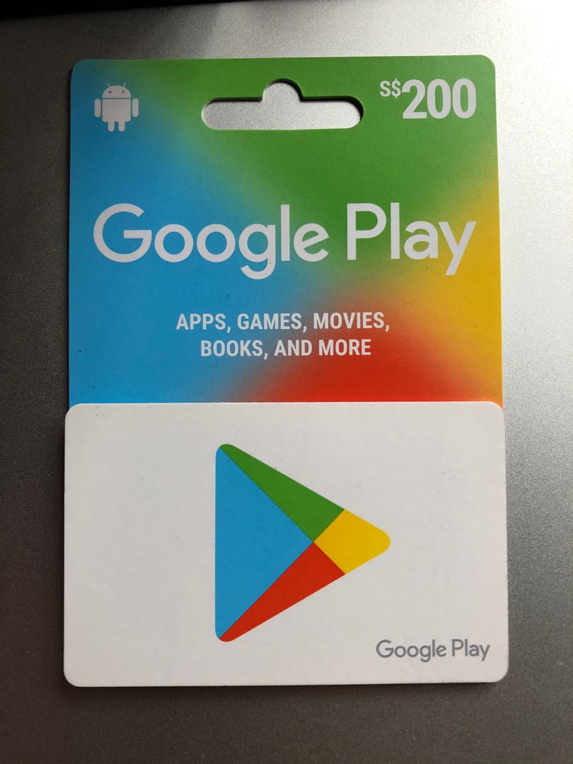 Google Play Card S$200, Tickets & Vouchers, Vouchers on Carousell
