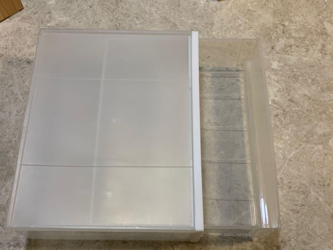 Muji PU storage boxes with drawer x3, Furniture & Home Living, Home ...