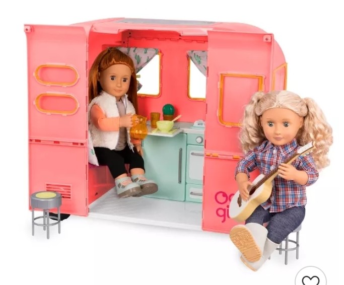 Our Generation OG RV Seeing You Camper for 18" Dolls - Pink, Hobbies ...