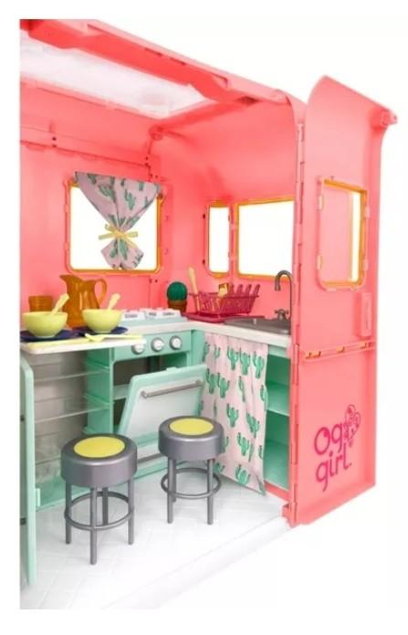 Our Generation OG RV Seeing You Camper for 18" Dolls - Pink, Hobbies ...