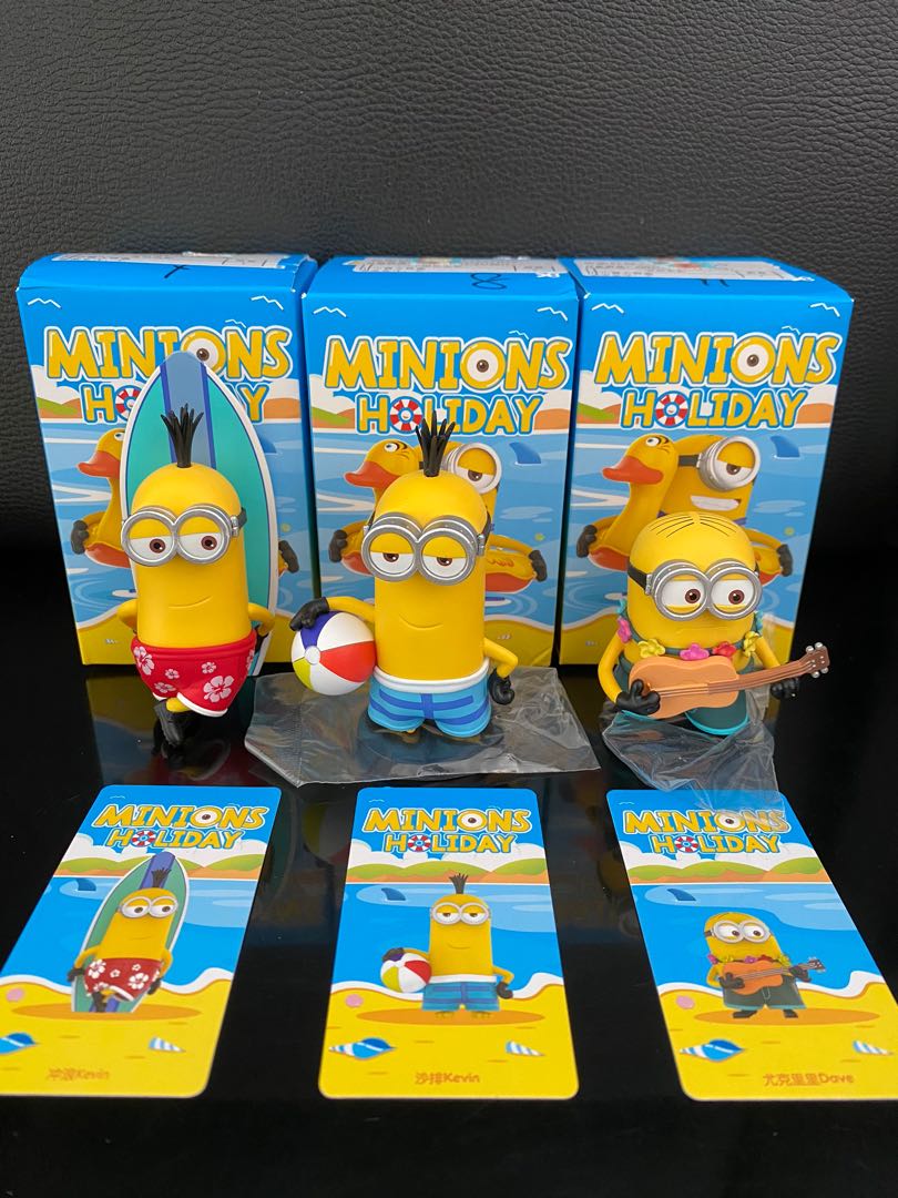 Popmart Minions Holiday- Surfing Kevin, Beach ball Kevin and Ukulele ...