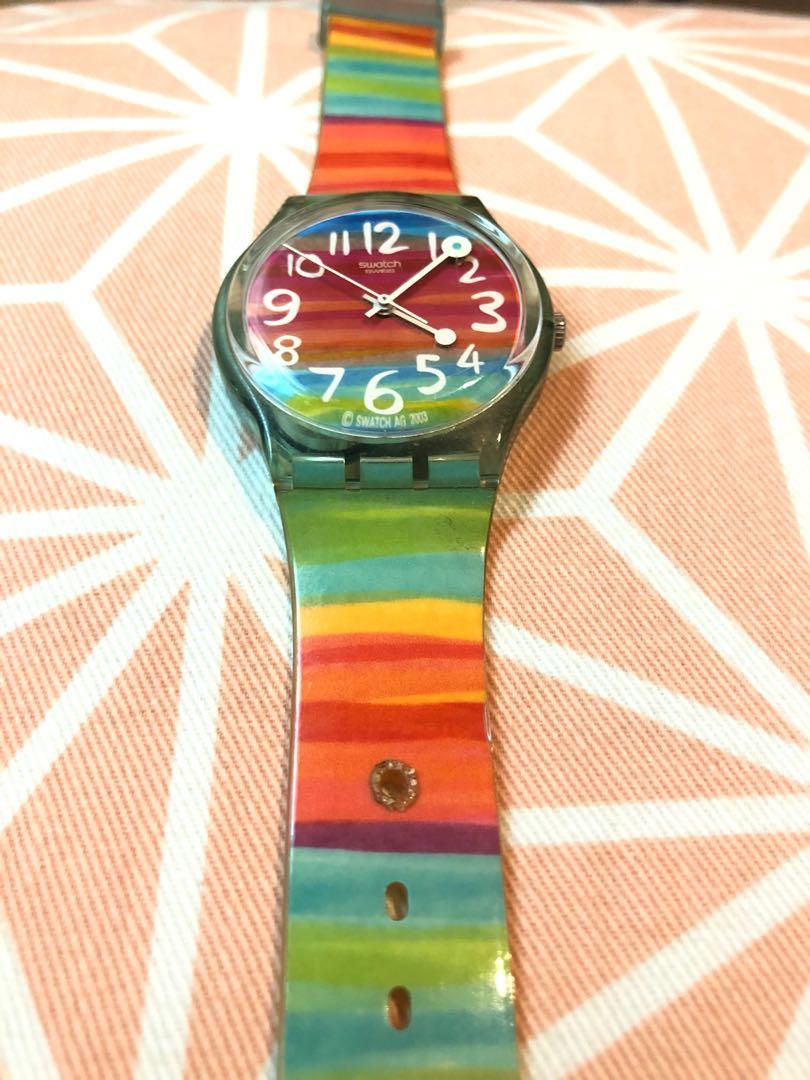 Rainbow Swatch Watch, Women's Fashion, Watches & Accessories, Watches ...