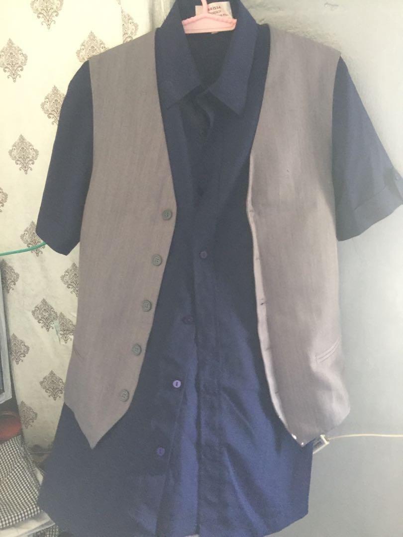 Sm uniform for men, Men's Fashion, Tops & Sets, Formal Shirts on Carousell