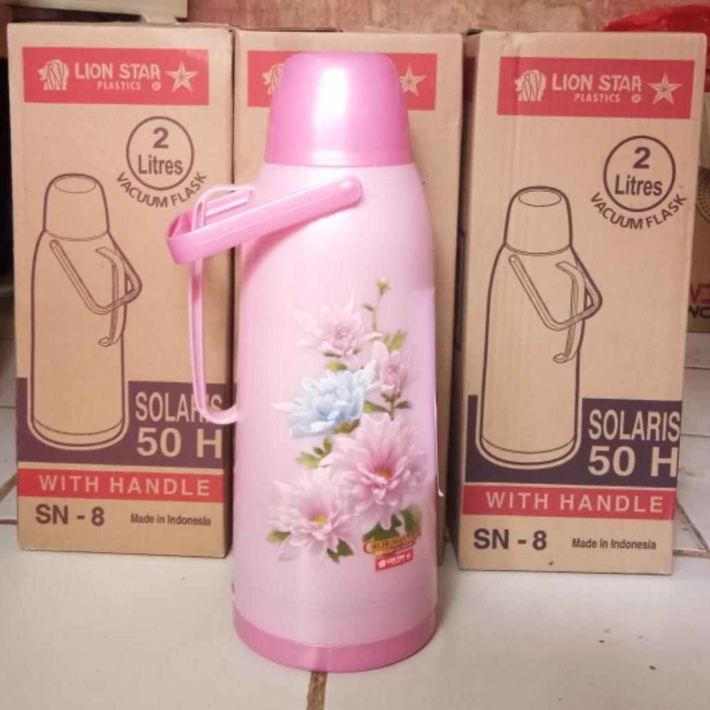 Termos Lion star Original 2 liter termos air panas sisa biru, Kitchen ...
