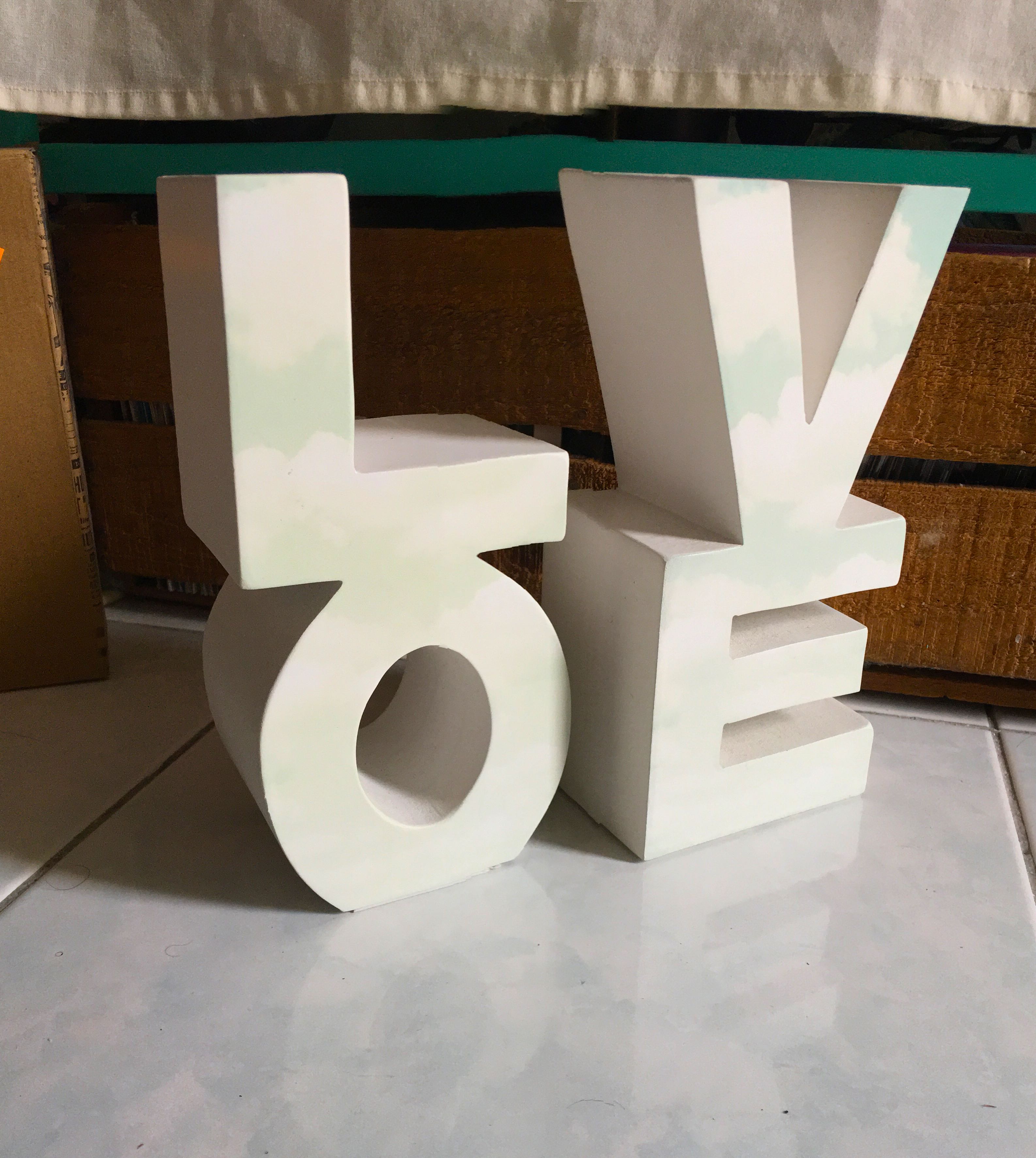 Typo ‘love’ bookends, Hobbies & Toys, Stationery & Craft, Handmade ...