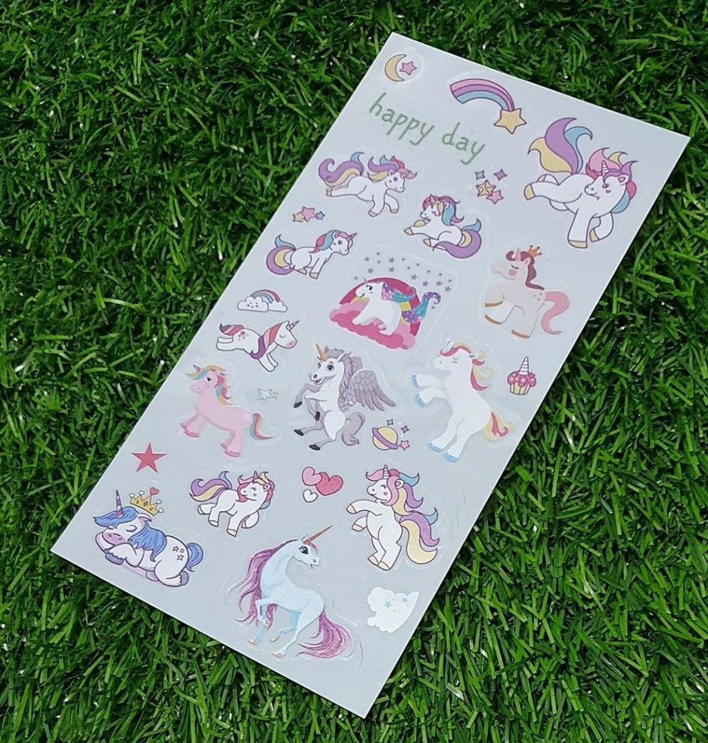 Unicorn Sticker Set 1, Hobbies & Toys, Stationary & Craft, Craft ...