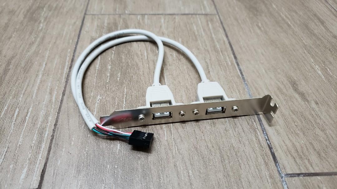 USB 2.0機箱插頭(底板出機箱)(USB cable), 電腦＆科技, 電腦周邊及配件, 硬碟及儲存器 - Carousell