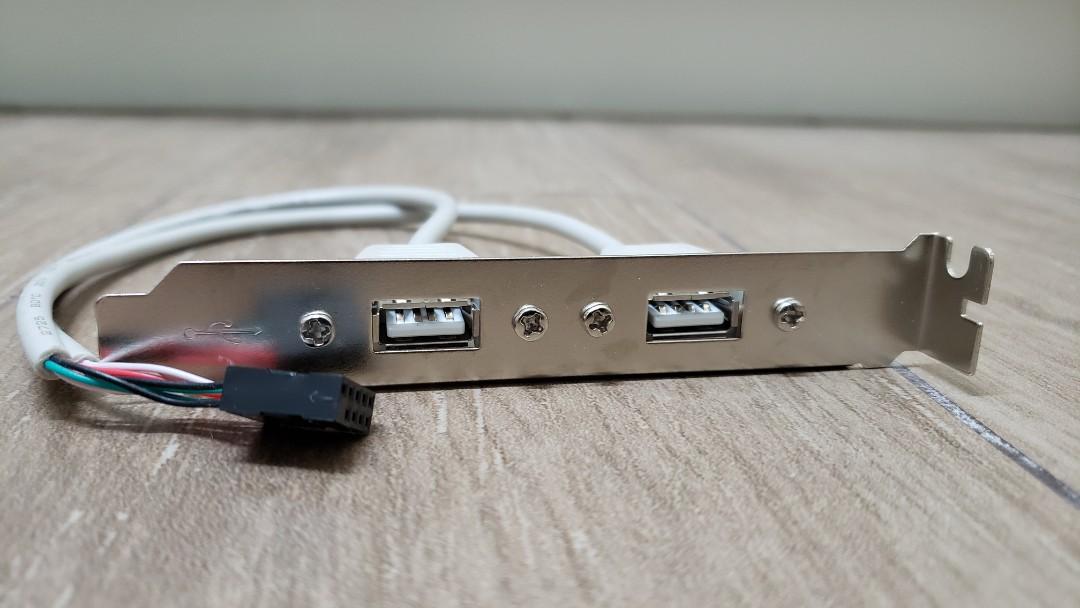 USB 2.0機箱插頭(底板出機箱)(USB cable), 電腦＆科技, 電腦周邊及配件, 硬碟及儲存器 - Carousell