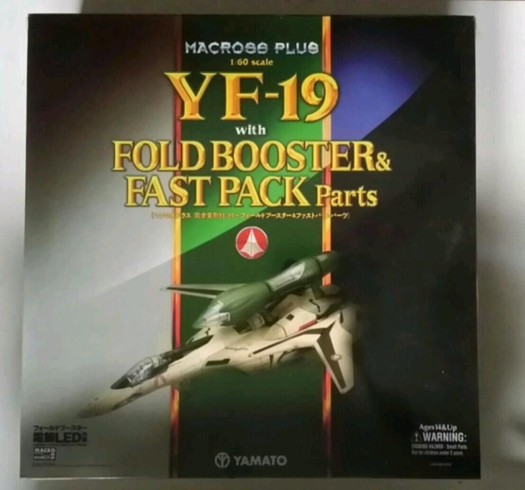 全新 1/60 Yamato 超時空要塞 Macross Plus YF-19 with Fold Booster + Cms 盒蛋 pilot Isamu Alva Dyson 勇·戴森 ...