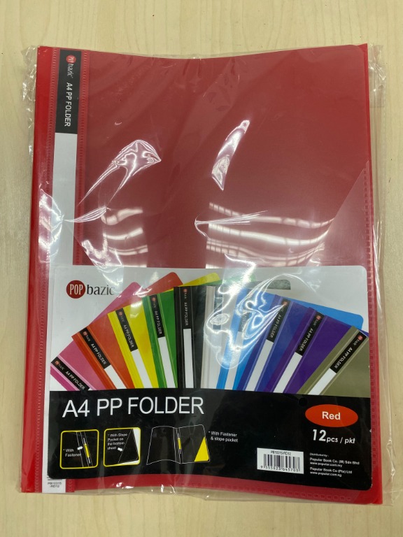 A4 Red Plastic File, Hobbies & Toys, Stationery & Craft, Stationery ...
