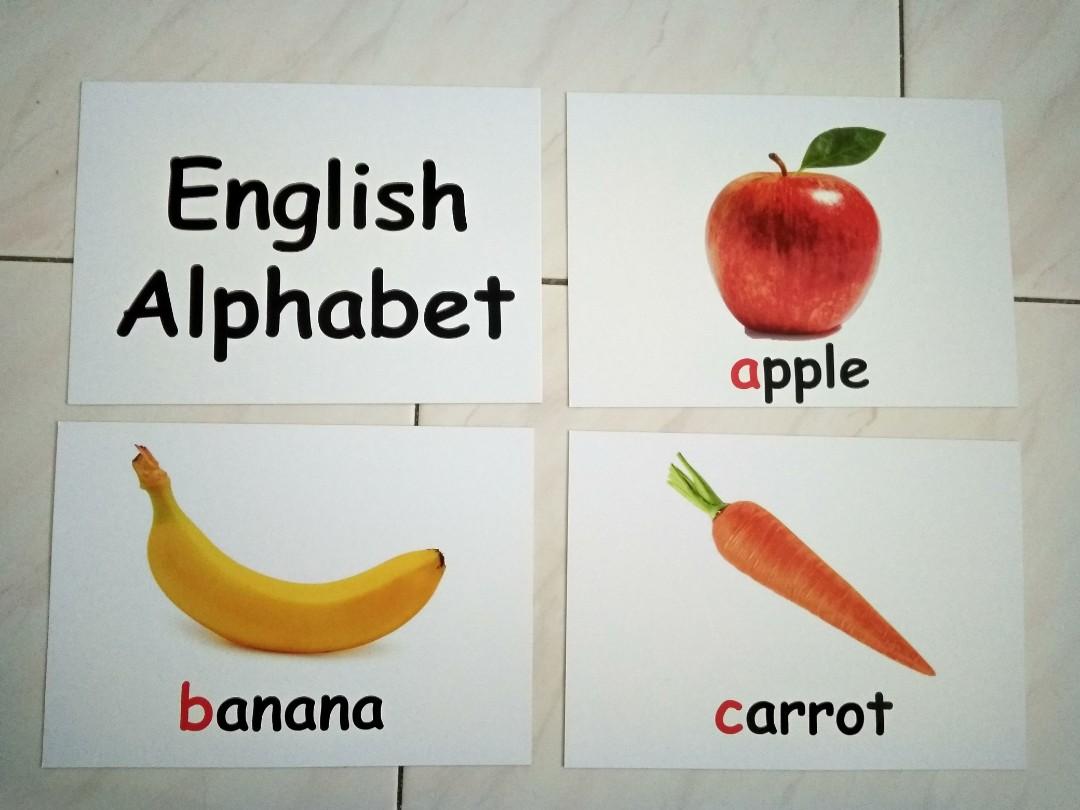 Alphabet flashcards, fruits, Hobbies & Toys, Books & Magazines ...