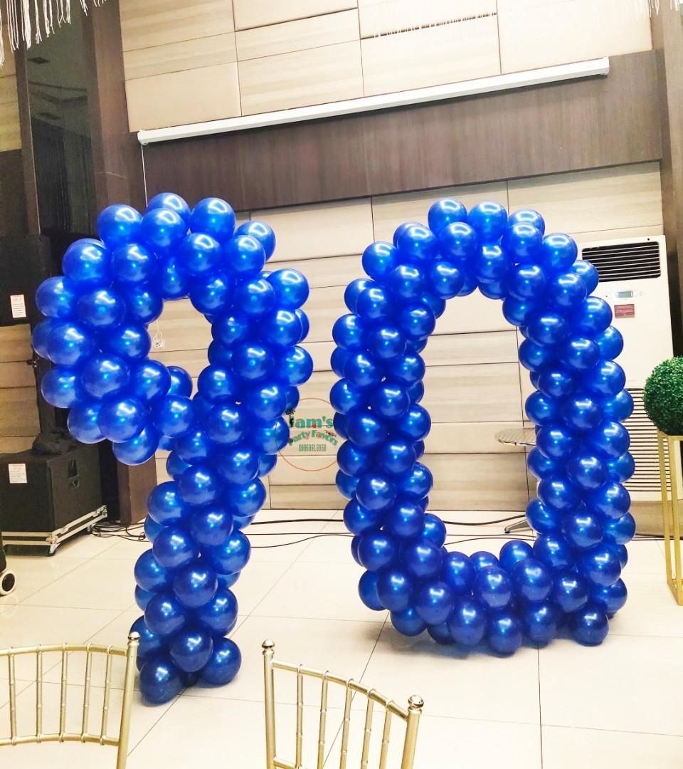 Birthday number balloon standee, Hobbies & Toys, Stationary & Craft ...