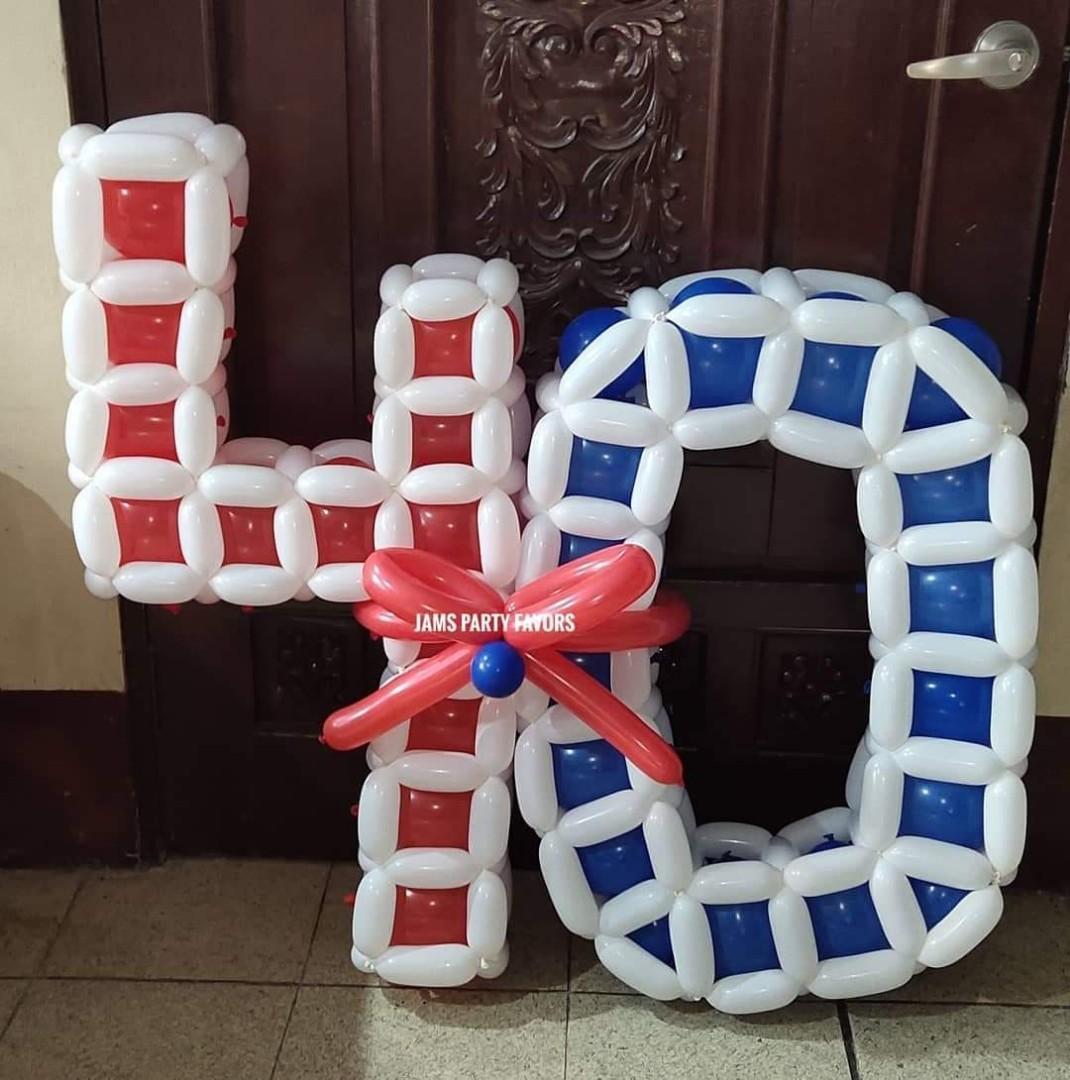 Birthday number balloon standee, Hobbies & Toys, Stationary & Craft ...