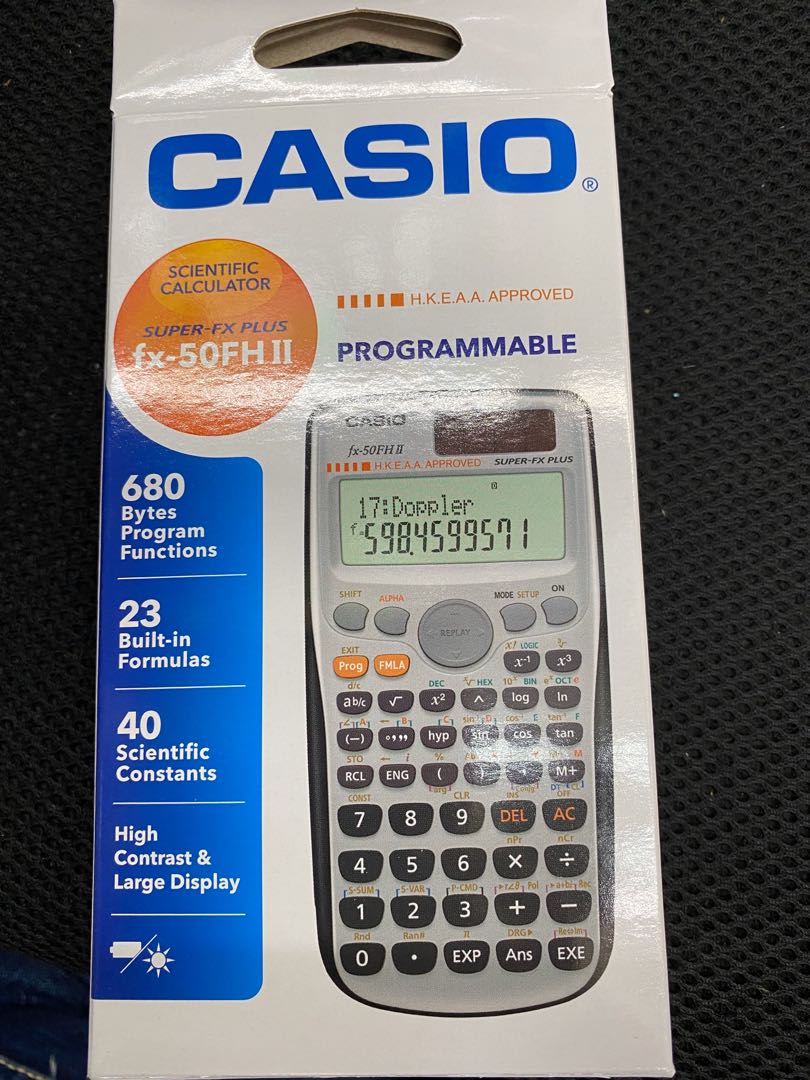 Casio fx-50FH II(會考准用計算機)全新原廠casio一年保養 實舖, 男裝, 手錶及配件, 手錶 - Carousell