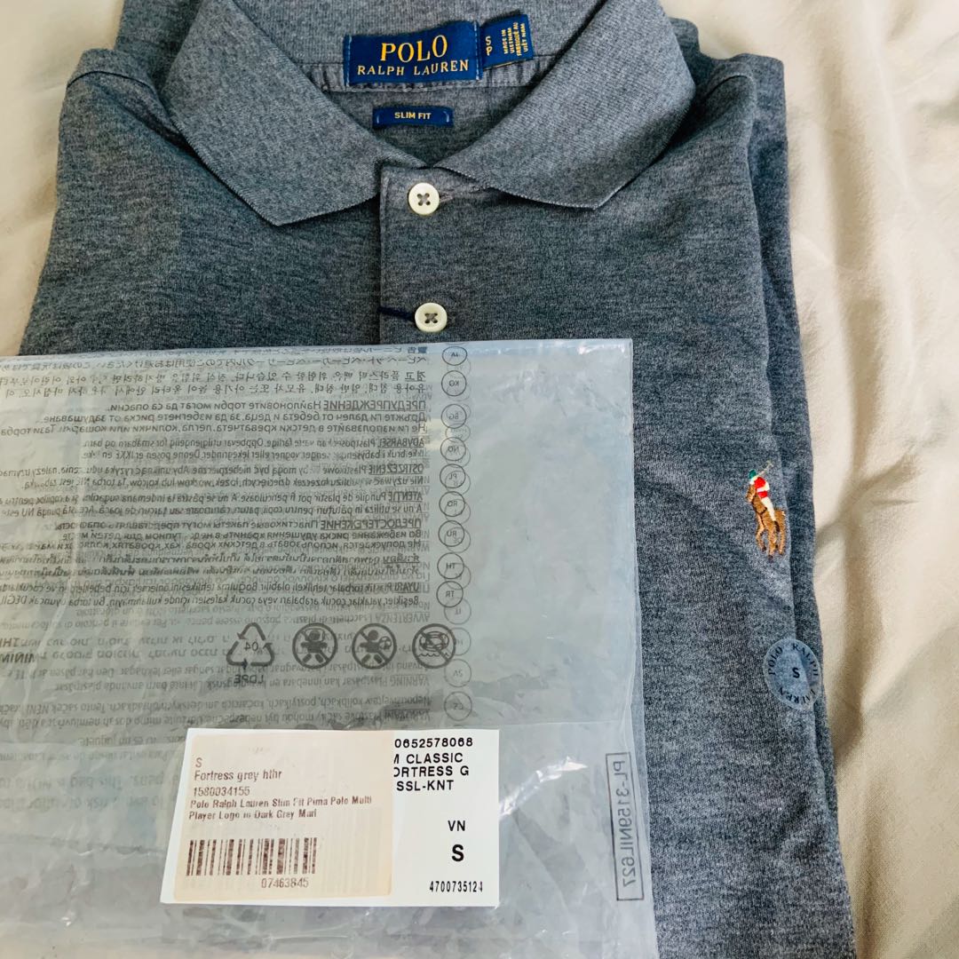 POLO RALPH LAUREN SLIM FIT PIMA POLO MULTI PLAYER LOGO, Men's Fashion ...