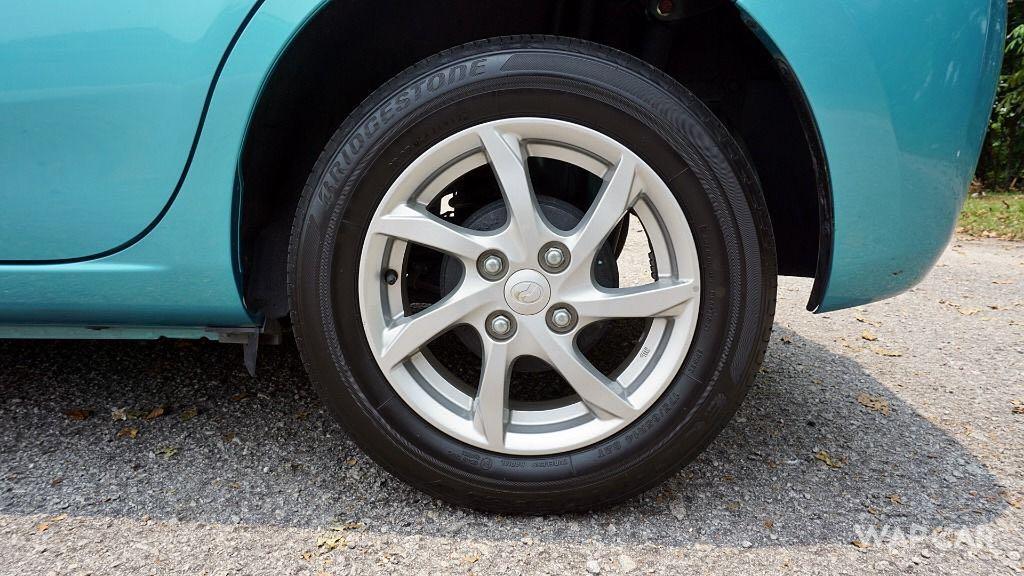 Rim Ori Myvi Axia Bezza 14 inch with tyre Bridgestone 90% condition ...