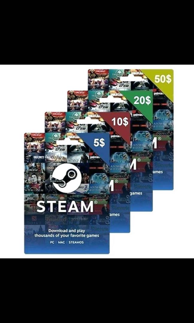 Steam Wallet Code , Video Gaming, Gaming Accessories, Game Gift Cards ...