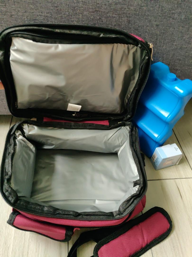 V-coool Breast Milk Cooler Bag with ice block, Babies & Kids, Nursing ...