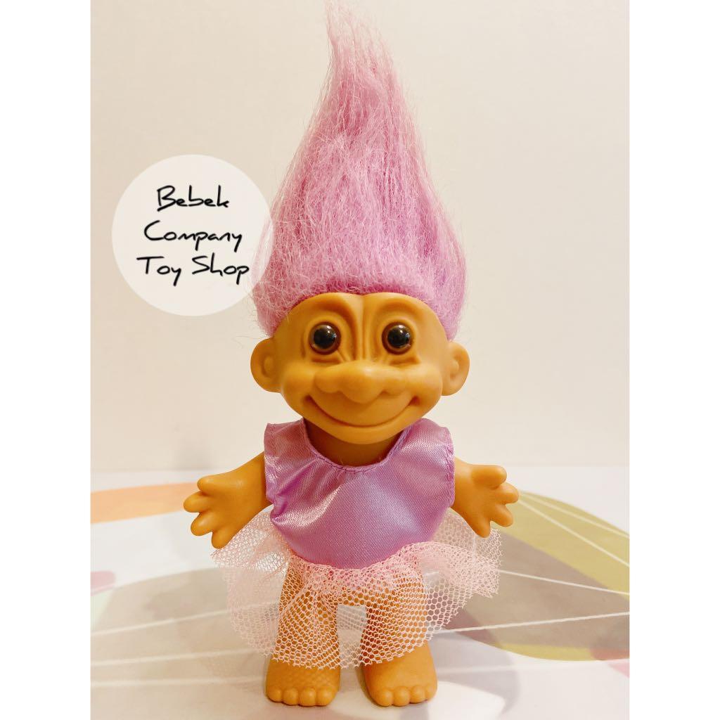 1980s VTG troll doll trolls 紫色頭髮 洋裝 醜娃 巨魔娃娃 幸運小子 古董玩具 絕版玩具, 書籍、休閒與玩具 ...