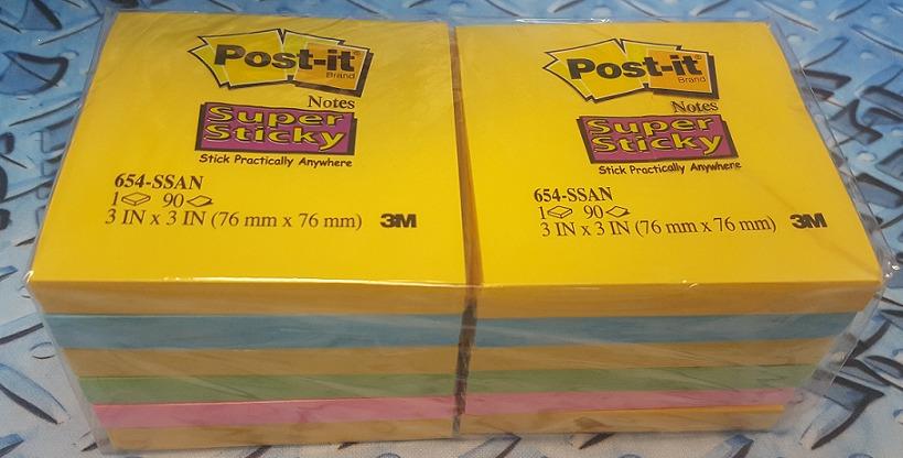 3M Post-it Notes Super Sticky. 654-SSAN, Everything Else on Carousell