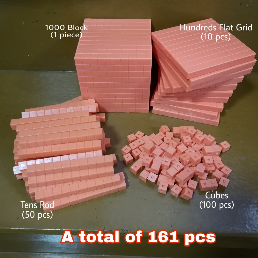 Base 10 Blocks for Singapore Math, Hobbies & Toys, Toys & Games on ...