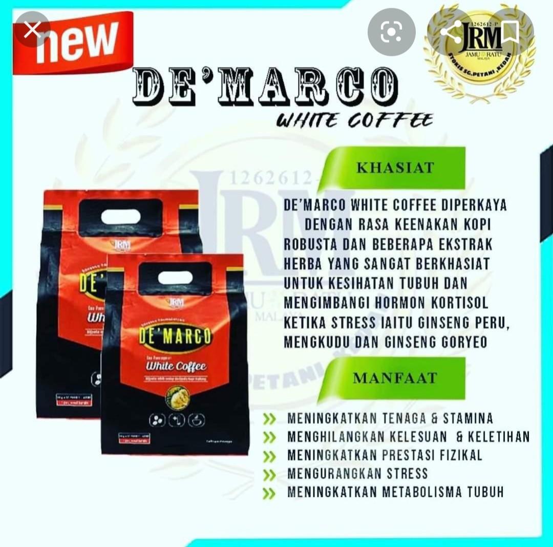 De marco white coffee by jrm, Health & Nutrition, Health Supplements ...