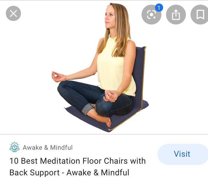 Japanese Zen Lounge Floor Meditation Chair with Back Support, Furniture ...