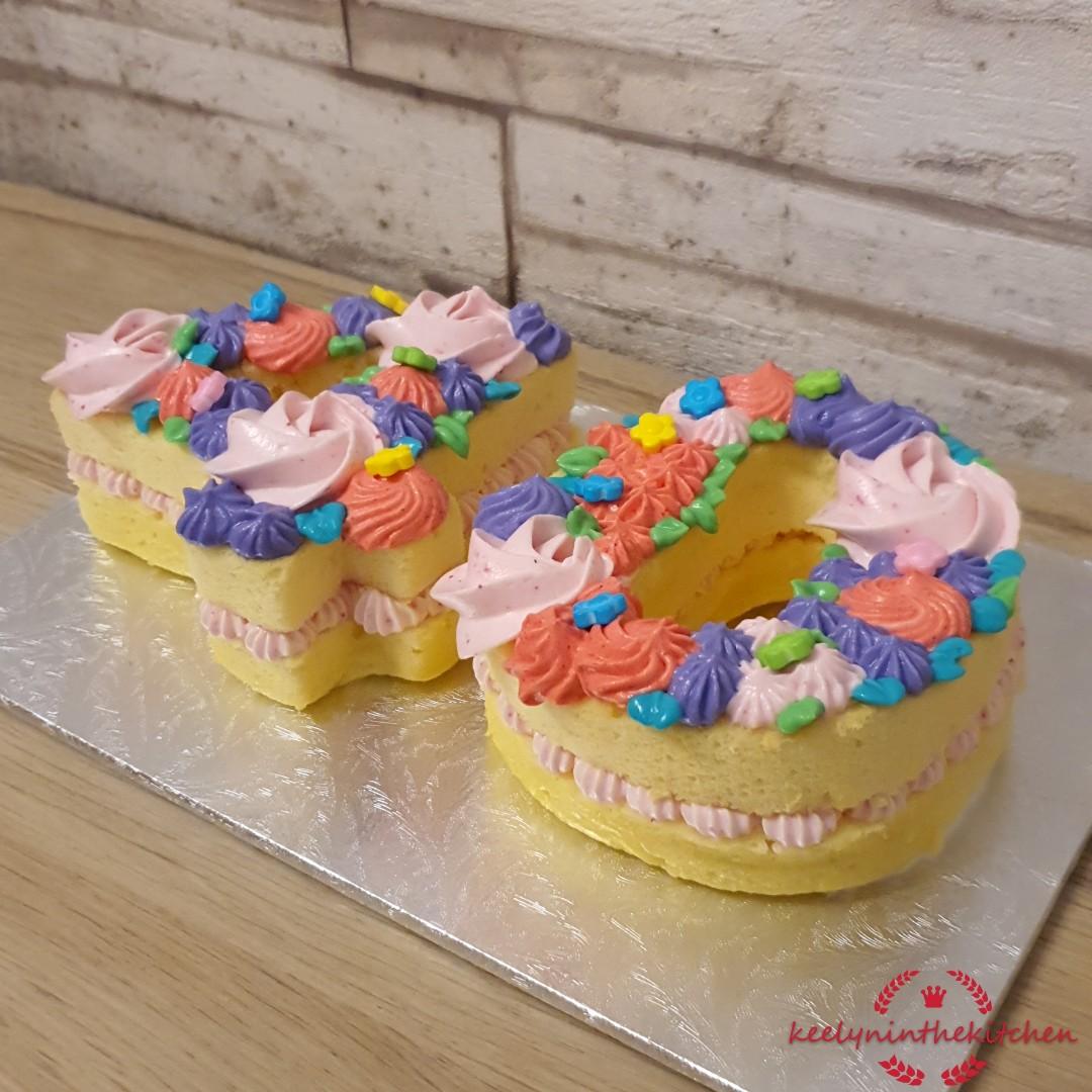 Number cake floral cake, Food & Drinks, Homemade Bakes on Carousell