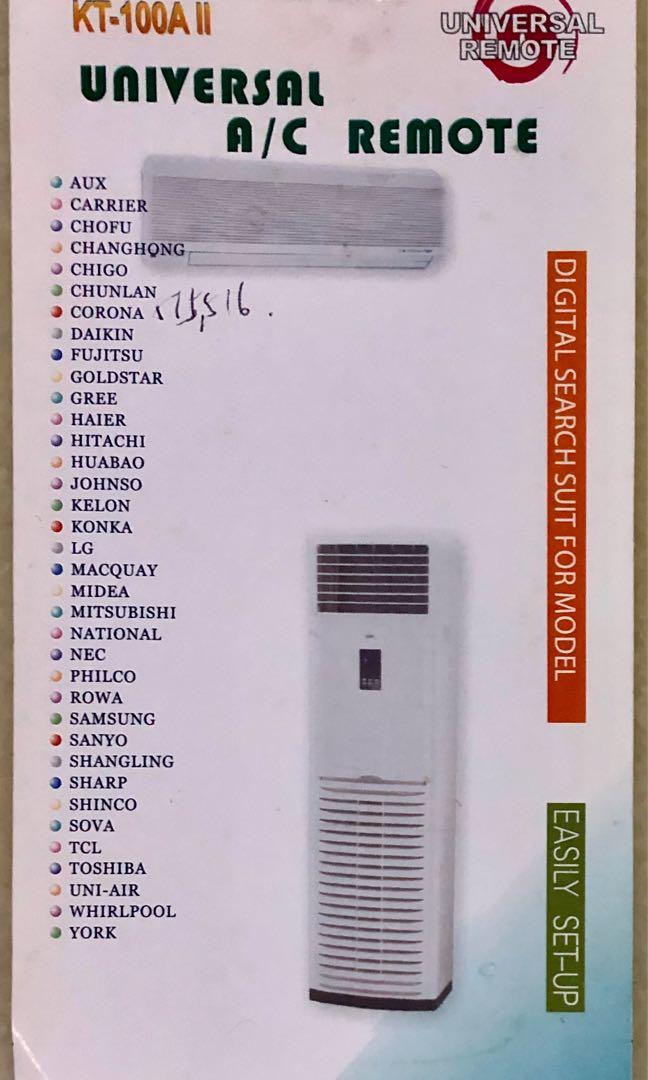Universal AC Remote Controller KT - 100A II, Sports Equipment, PMDs, E ...
