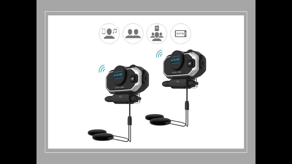 2 Sets Vimoto V8 Motorcycle Helmet Intercom Bluetooth Headset Motorbike ...