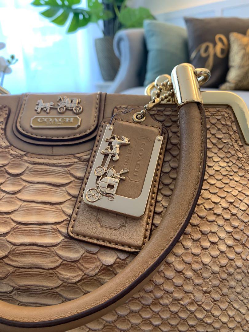 Coach exclusive snake skin bag, Women's Fashion, Bags & Wallets, Cross ...