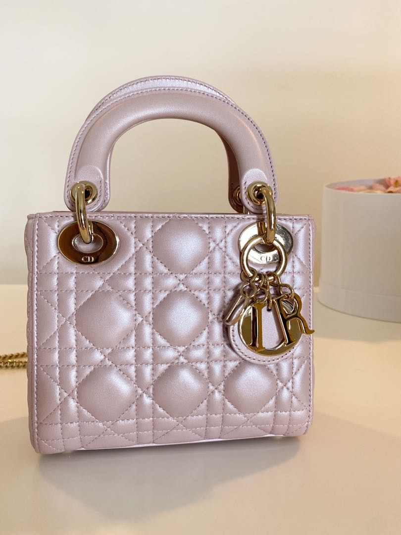 Dior Mini Lady Dior Bag in Pink, Women's Fashion, Bags & Wallets, Cross ...