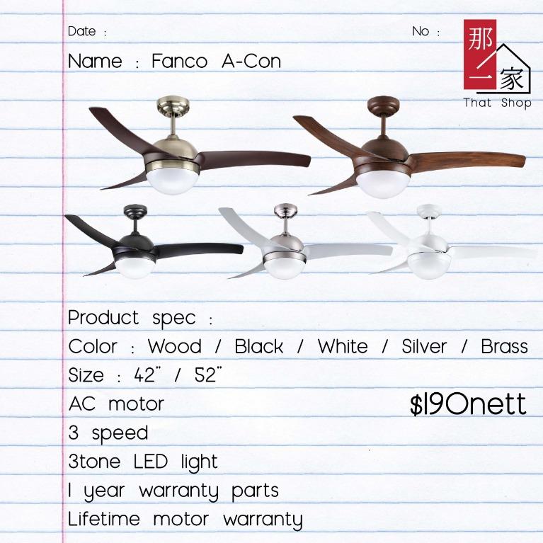 Fanco A-con ceiling fan, Home Appliances, Cooling & Air Care on Carousell
