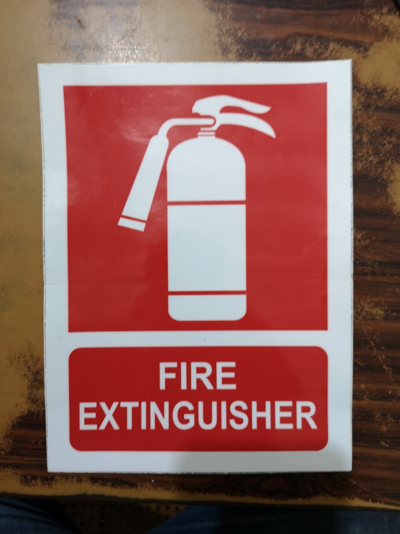 Fire Extinguisher Sticker, Everything Else on Carousell
