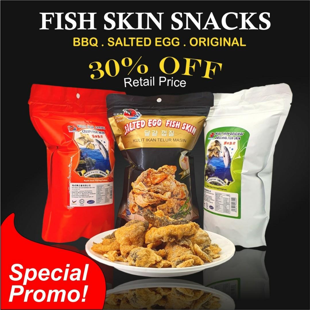 Fish Skin Snacks Assorted Favors Halal, Food & Drinks, Packaged ...
