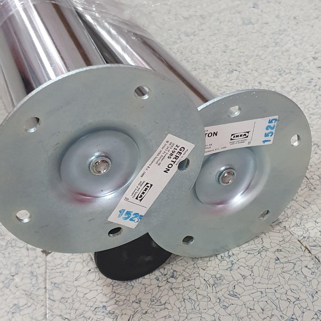 IKEA GERTON Table Leg Adjustable Chrome plated BKK