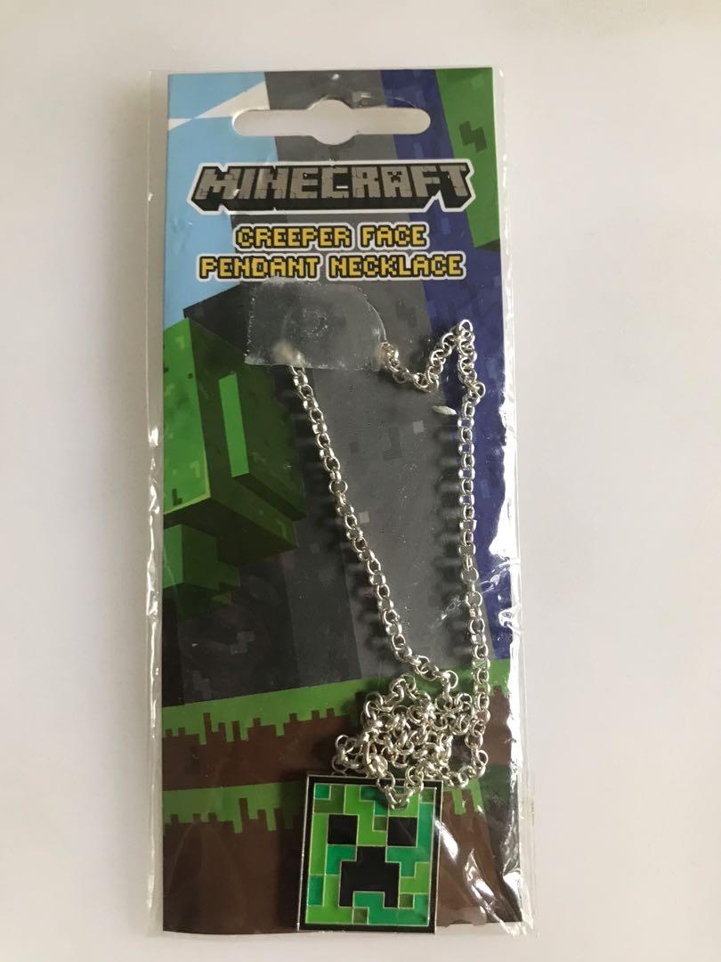 Minecraft Creeper Face Pendant Necklace, Hobbies & Toys, Toys & Games ...